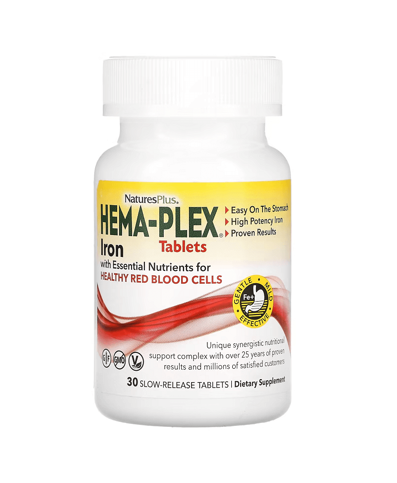 Купити NaturesPlus Hema-Plex Iron with Essential Nutrients 30 таблеток ...