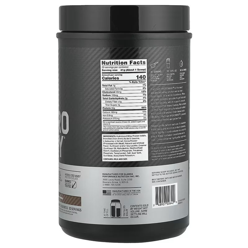 Купить Optimum Nutrition Platinum Hydrowhey 800g Turbo Chocolate 02642 ...
